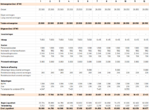 Liquiditeitsbegroting in je ondernemingsplan – Uitleg & voorbeeld